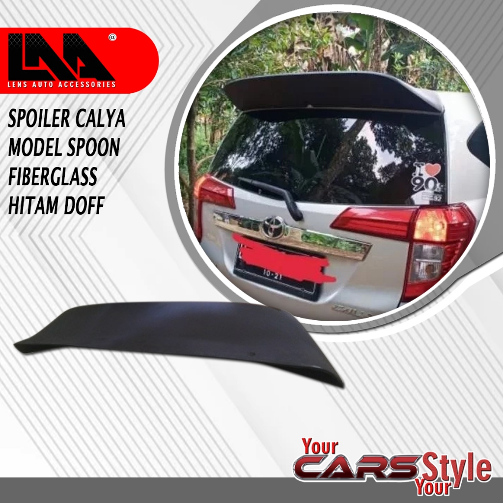 Jual SPOILER CALYA SPOON FIBER GLASS HITAM DOFF | Shopee Indonesia