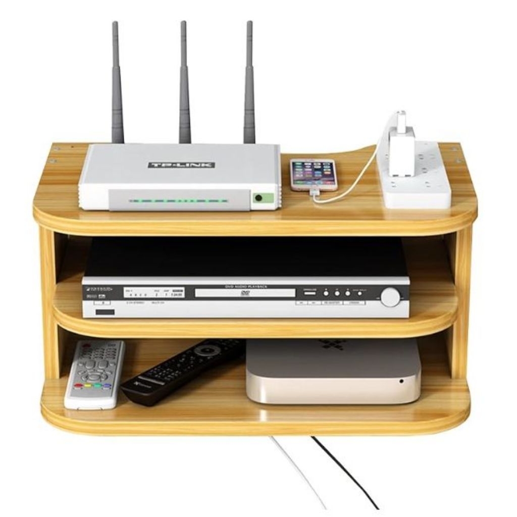 Jual Rak Dinding / Rak Wifi / Router / Rak DVD / Rak STB Material Full ...