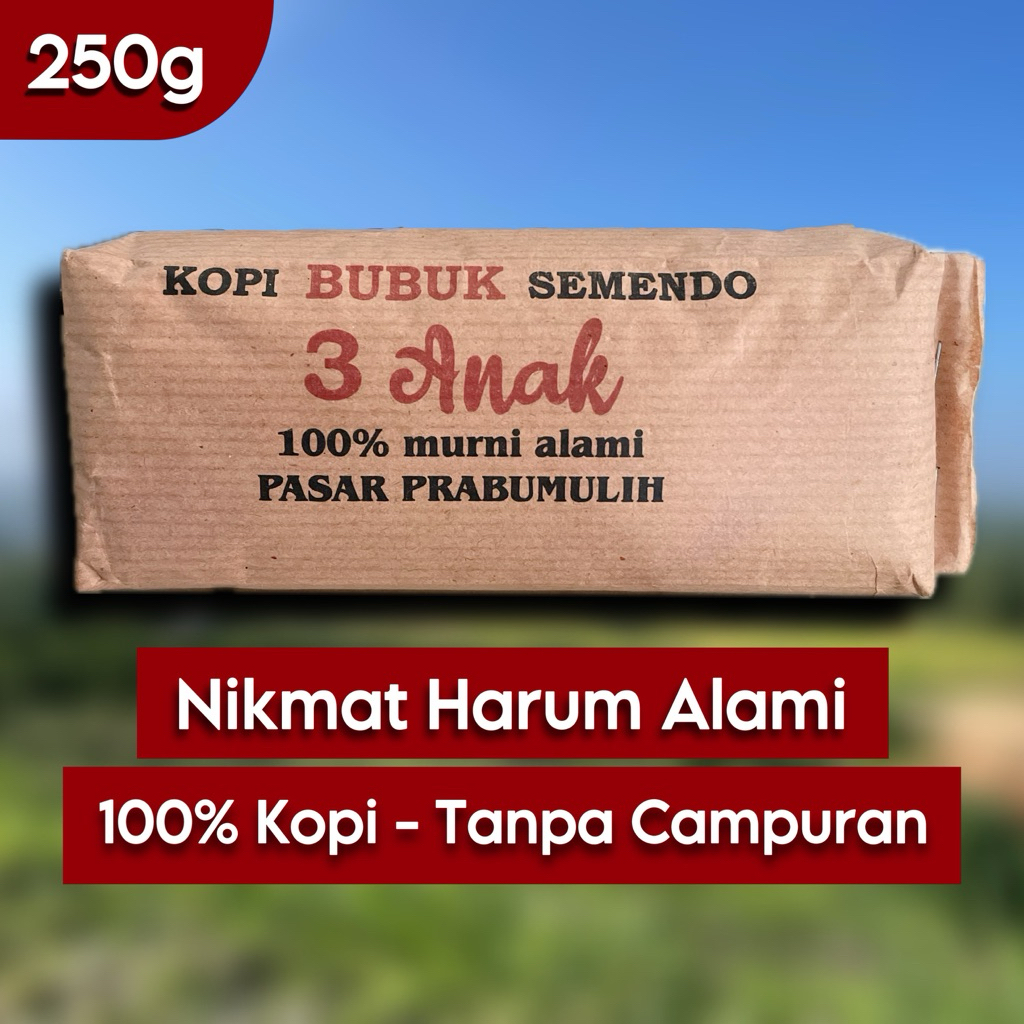 Jual Kopi Tiga Anak - 250g | Kopi Bubuk Tiga Anak | Kopi Bubuk Hitam ...