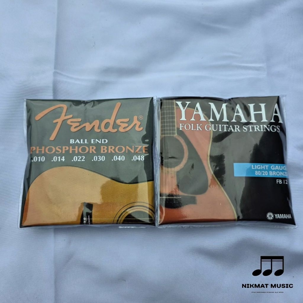 Jual senar gitar akustik string Yamaha dan fender ukuran 009&010 bronze ...