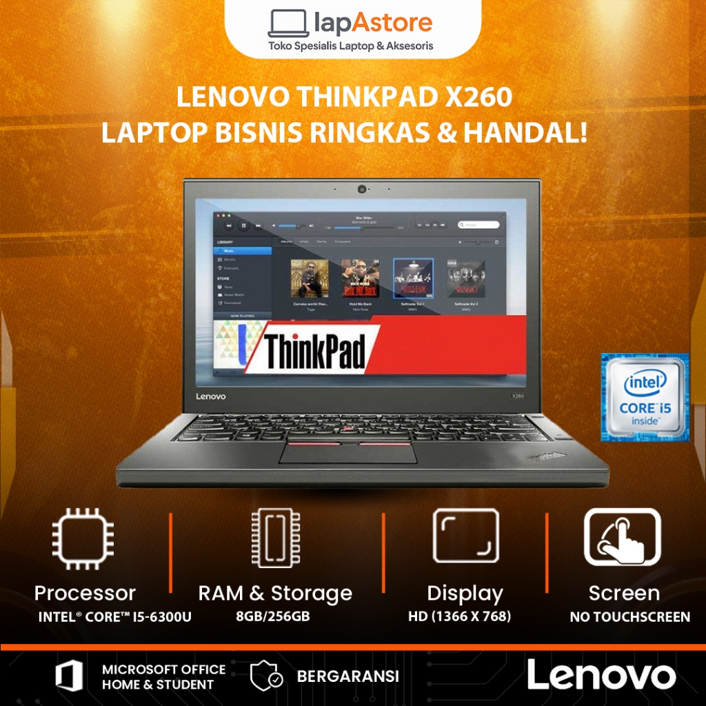 Jual Lenovo ThinkPad X260 | Intel Core i5-6300U | 8GB RAM | 256GB SSD ...