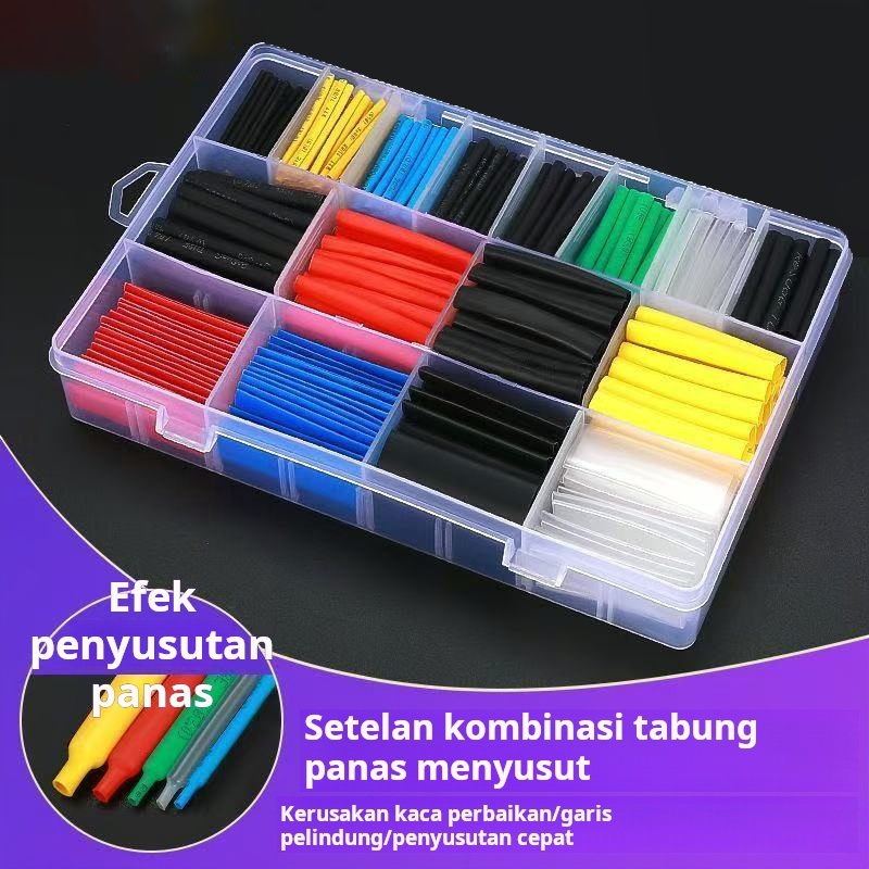 Jual [2/1kotak] Selongsong insulasi tabung susut panas rumah tangga ...