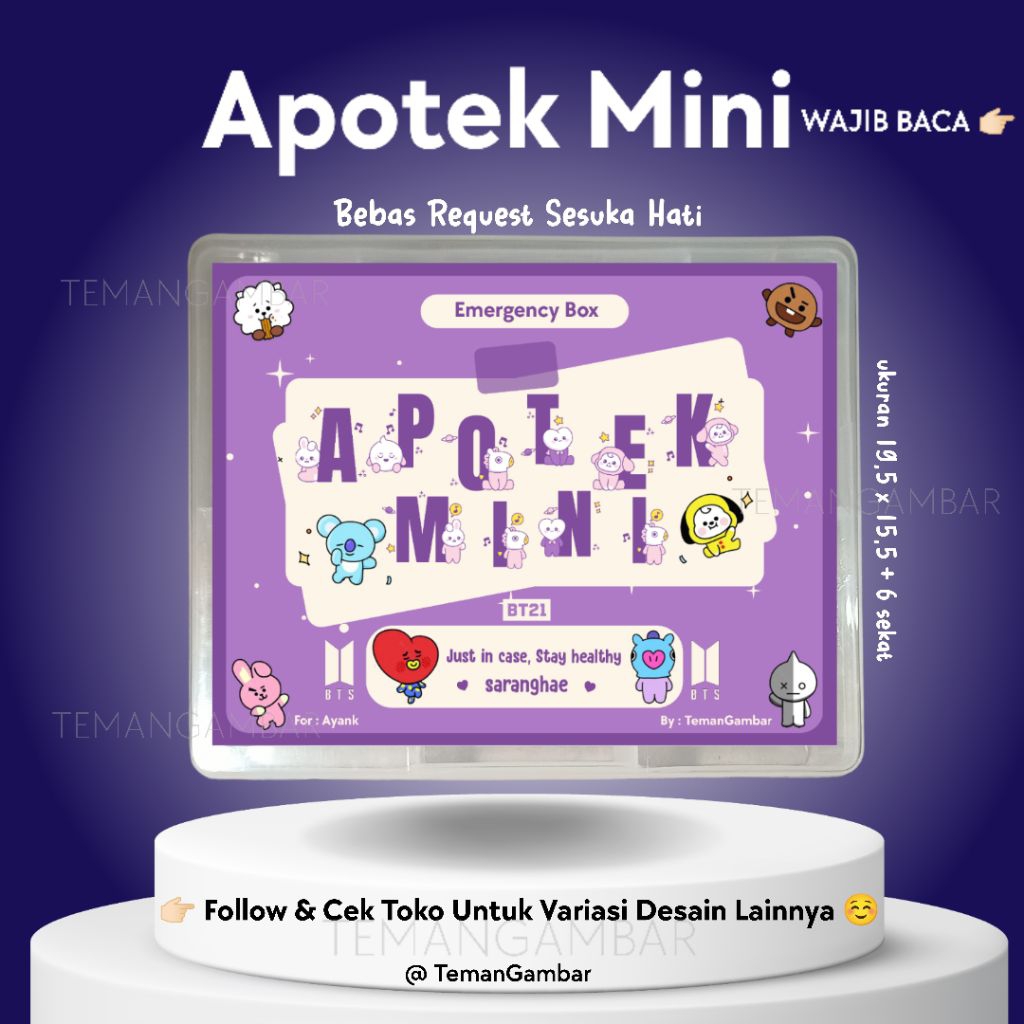 Jual APOTEK MINI BTS | Apotek Mini Gift | Apotek Mini BT21 | Shopee ...