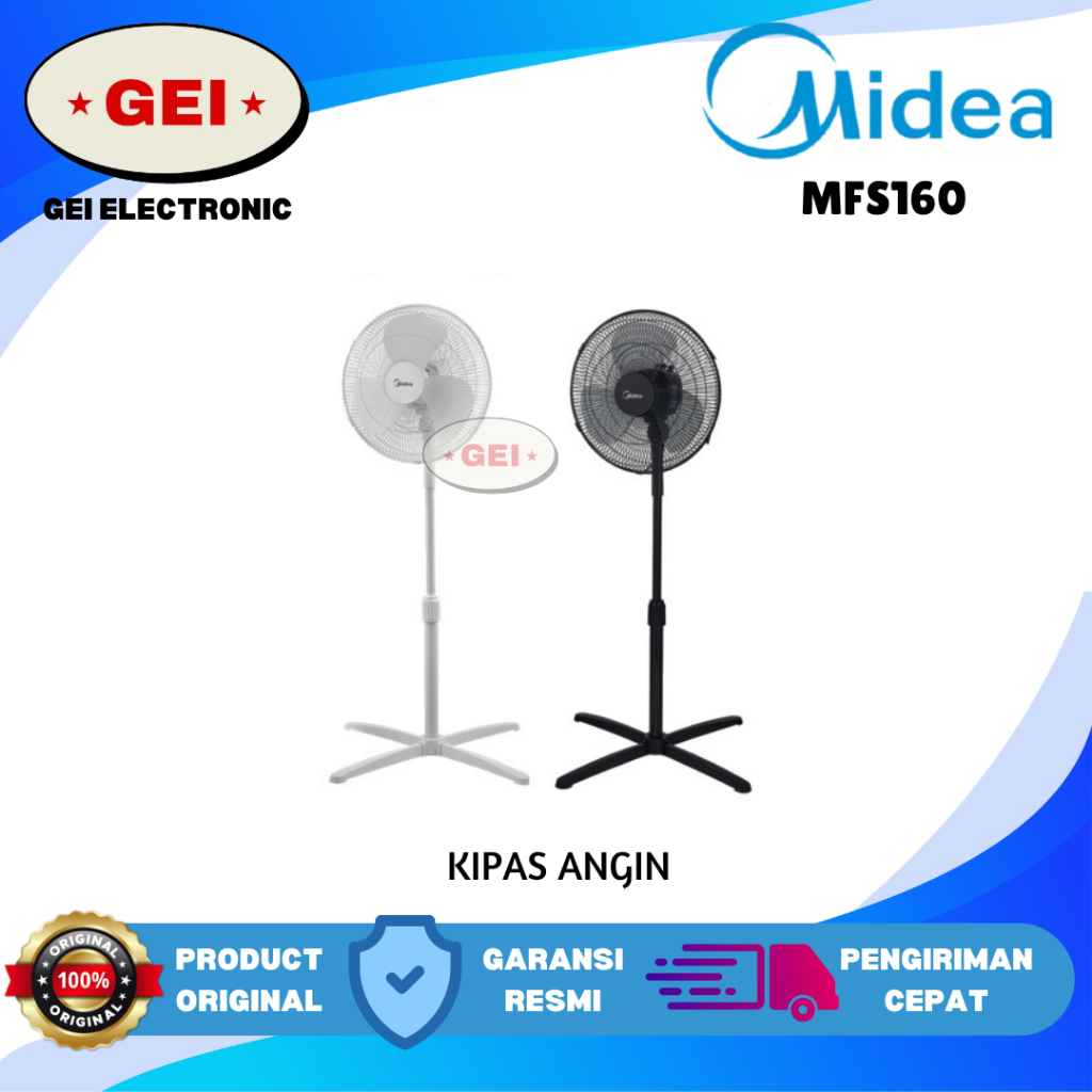 Jual (Instan) MIDEA KIPAS ANGIN MFS160 16 INCH MFS160M0BDW - Putih ...