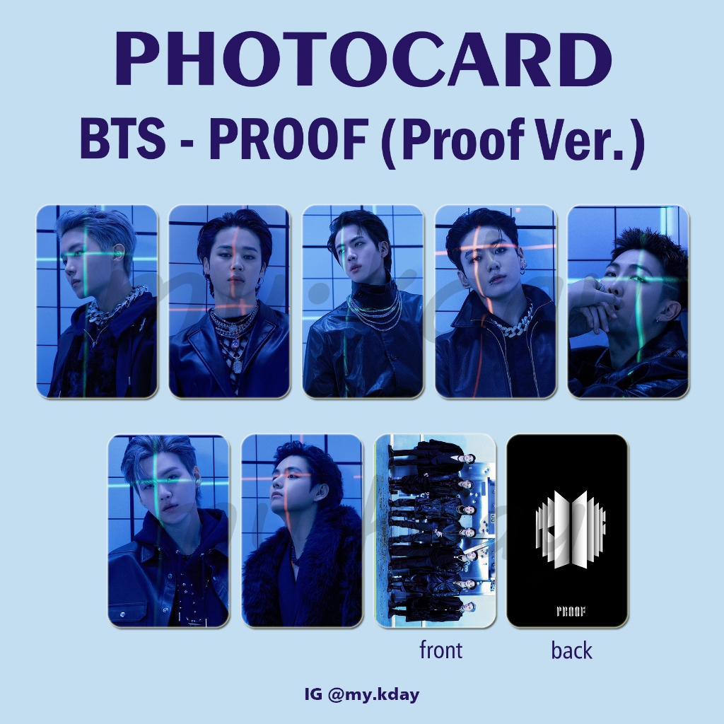 Jual PC-0910, Fanmade Photocard BTS PROOF (Proof Ver.) 2 sisi | Shopee ...