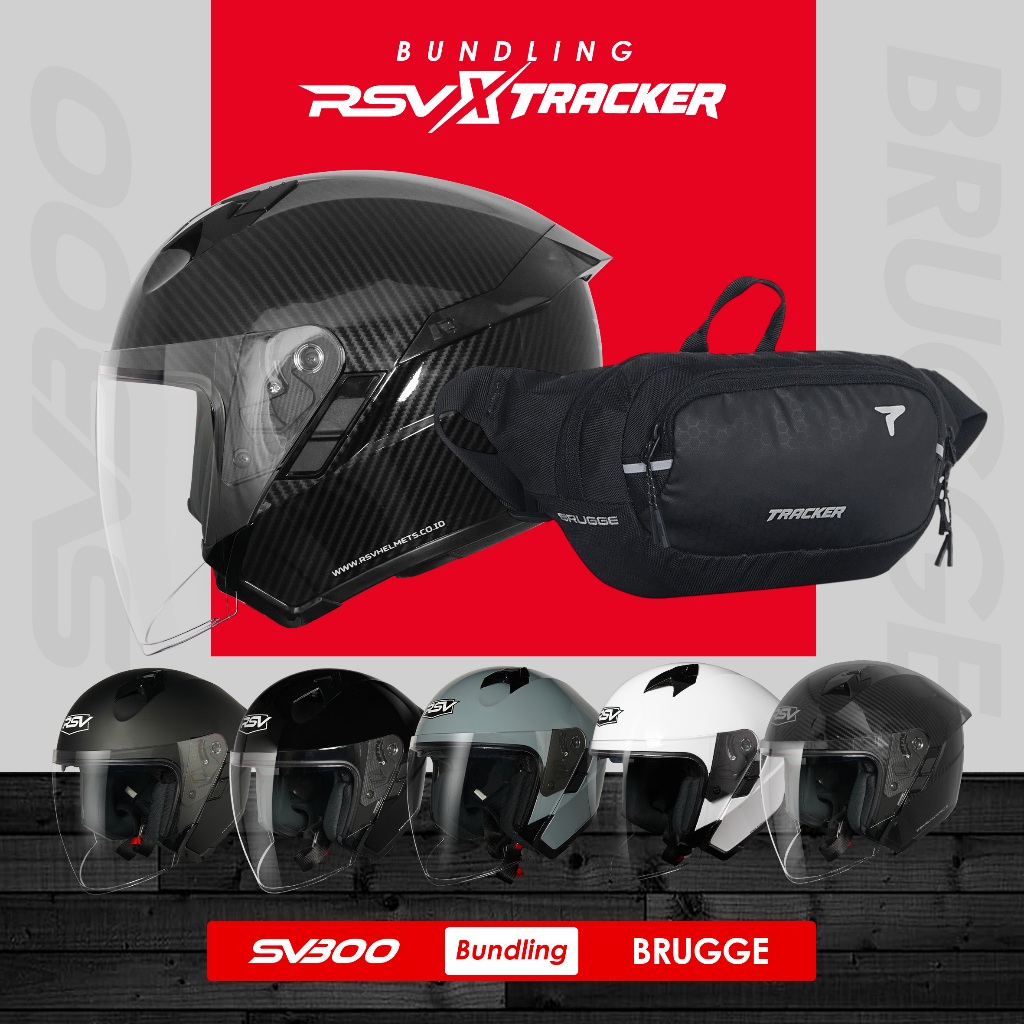 Jual [Bundle] Helm RSV SV300 Double Visor All Warna + Tas Pinggang ...