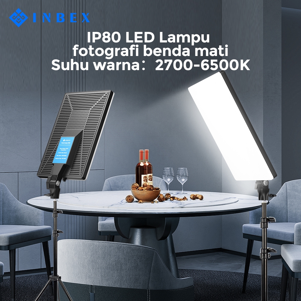Jual INBEX IP80 80W Lampu Panel Studio Lighting Live Streaming Langsung ...