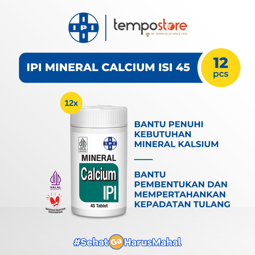 Jual IPI Mineral Calcium [isi 12] [04.2027] | Shopee Indonesia