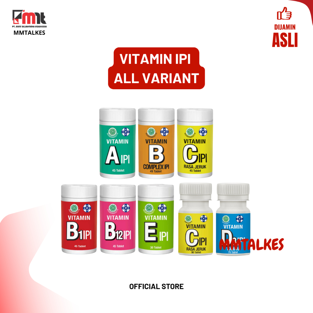 Jual VITAMIN IPI A B1 C B COMPLEX / VITAMIN IPI ALL VARIANT | Shopee Indonesia