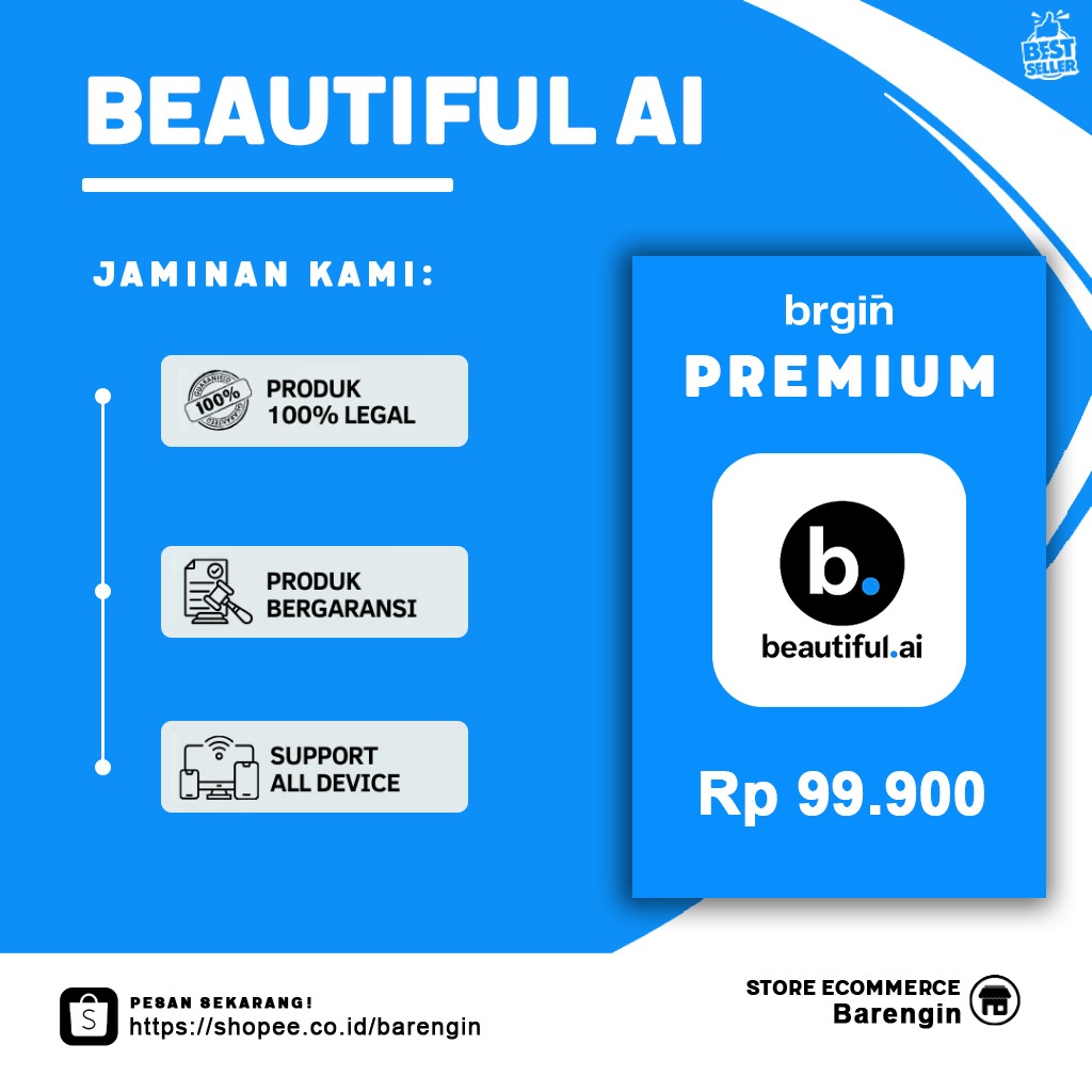 Jual Beautiful Ai Premium 1 Tahun Bergaransi Dijamin Paling Murah (Buka 24 Jam) | Shopee Indonesia