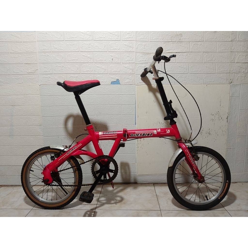 Jual Sepeda Lipat Second Doesbike UK 16 inch Siap Pakai | Shopee Indonesia