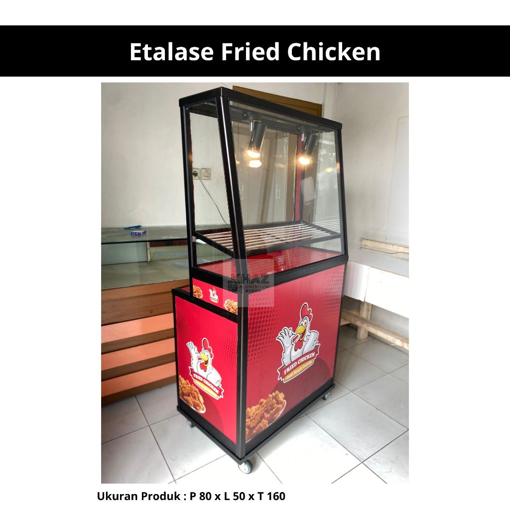 Jual Gerobak Etalase Jualan Fried Chicken Minimalis / Gerobak Ayam ...
