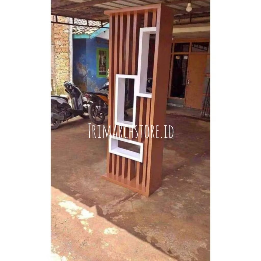 Jual Rak sekat ruang tamu minimalis modern dari kayu | Shopee Indonesia