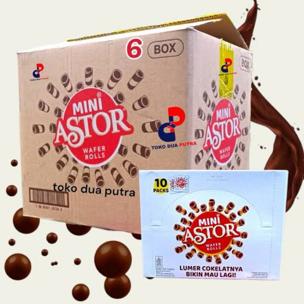 Jual Astor mini wafer rolls / coklat astor 1 dus isi 6 box | Shopee ...