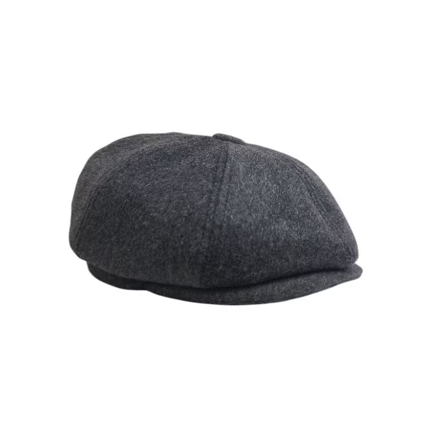 Jual Topi Gatsby hat wool grey vintage topi klasik newsboy pita abu ...