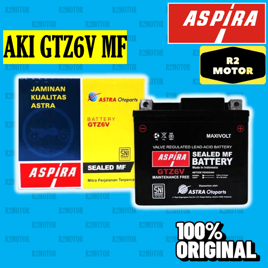 Jual AKI KERING GTZ6V GTZ 6V MF BEAT ISS SCOOPY ISS MIO SSS VARIO 125 ...