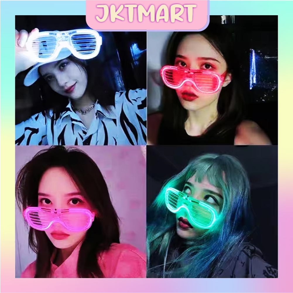 Jual ⭐ JKTMART ⭐ Kacamata Lampu LED Luminous / Kacamata Lampu Neon Led ...
