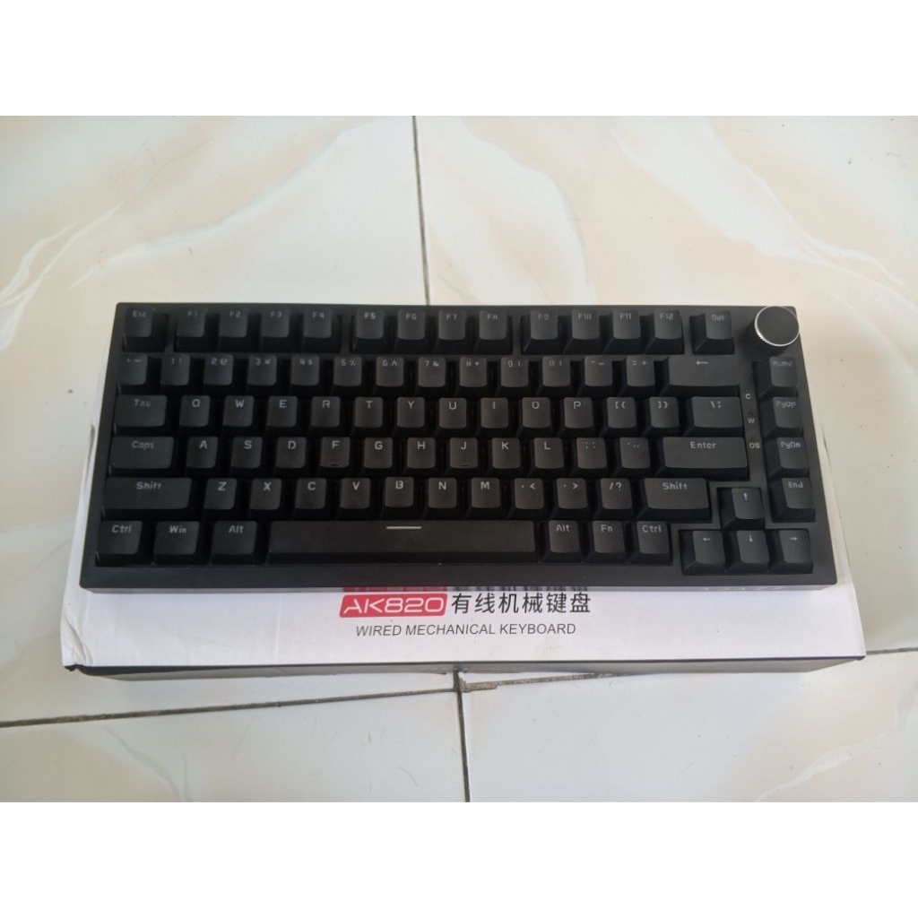 Jual Ajazz AK820 Monochrome wired Mechanical Keyboard Gasket Red Switch ...