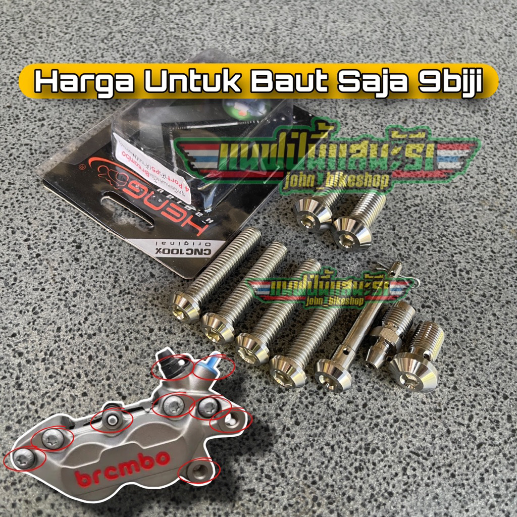 Jual Baut Probolt Kaliper Brembo 4P 4 Piston Original Italia Stainless Heng Thailand | Shopee ...