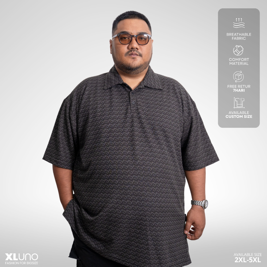 Jual XLUNO Eric Polo Shirt Series Baju Polo Pria Jumbo Knit Big Size ...