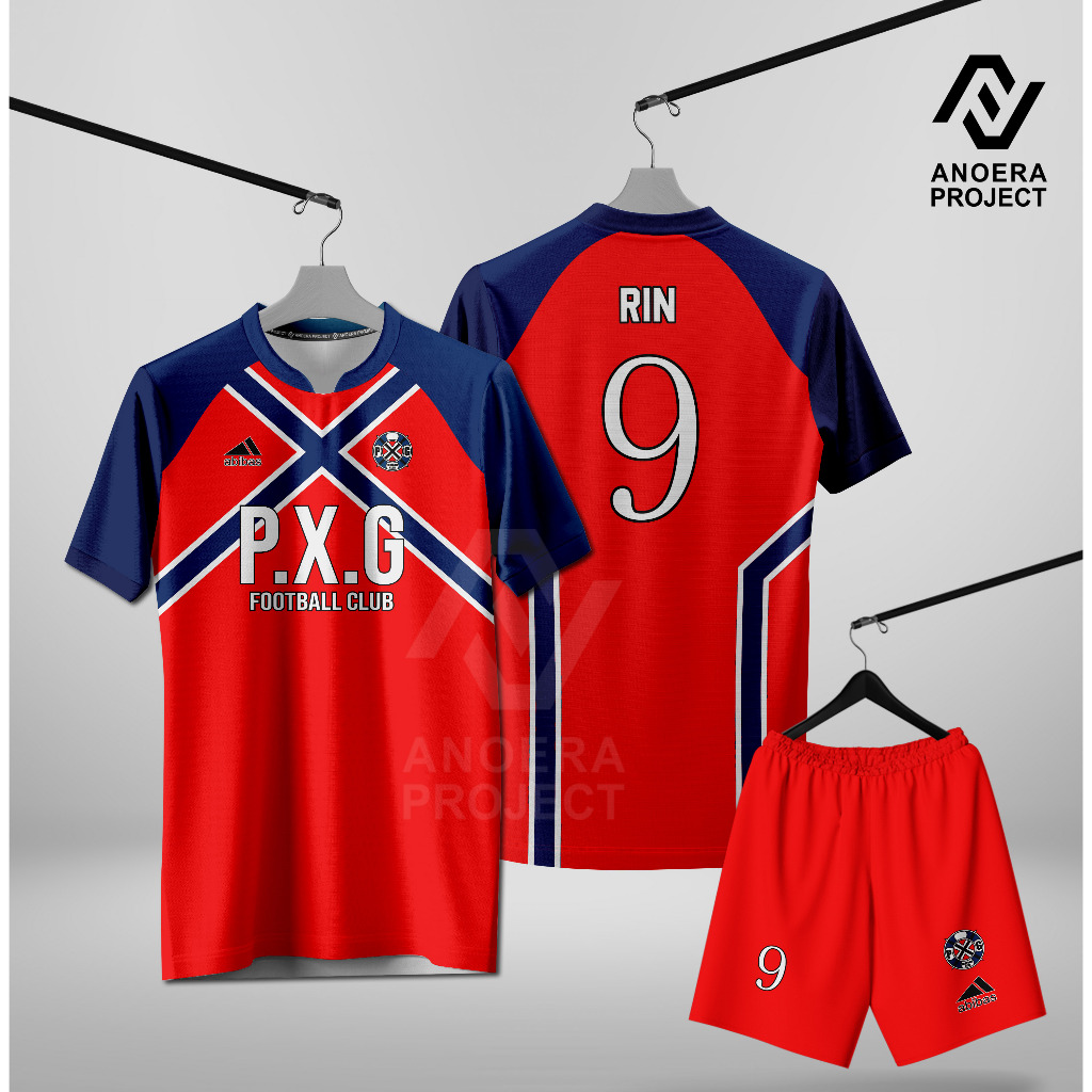 Jual Jersey Anime Bluelock PXG Merah Rin #9 / Bisa Custom Nama & Nomor ...