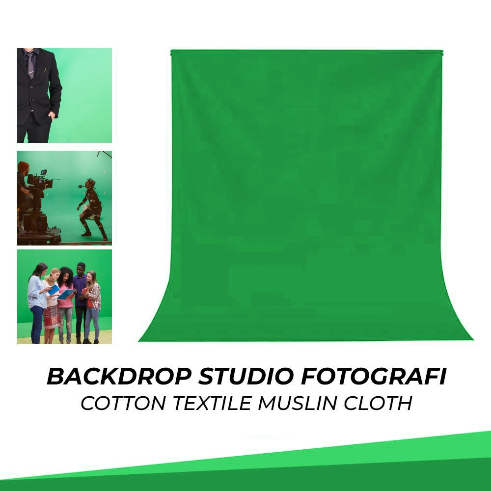 Jual Green Screen 300 x 300 cm 190 x 280 cm 150 x 200cm Kain Backdrop ...