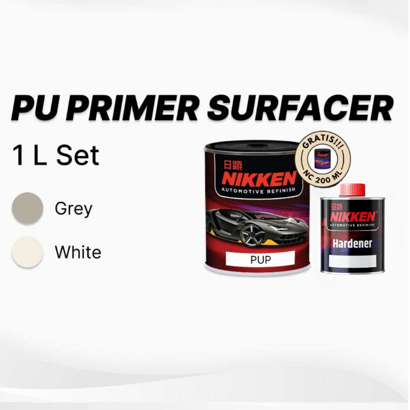 Jual NIKKEN PU Primer Surfacer - 1 L / Set - Grey / White | Shopee Indonesia
