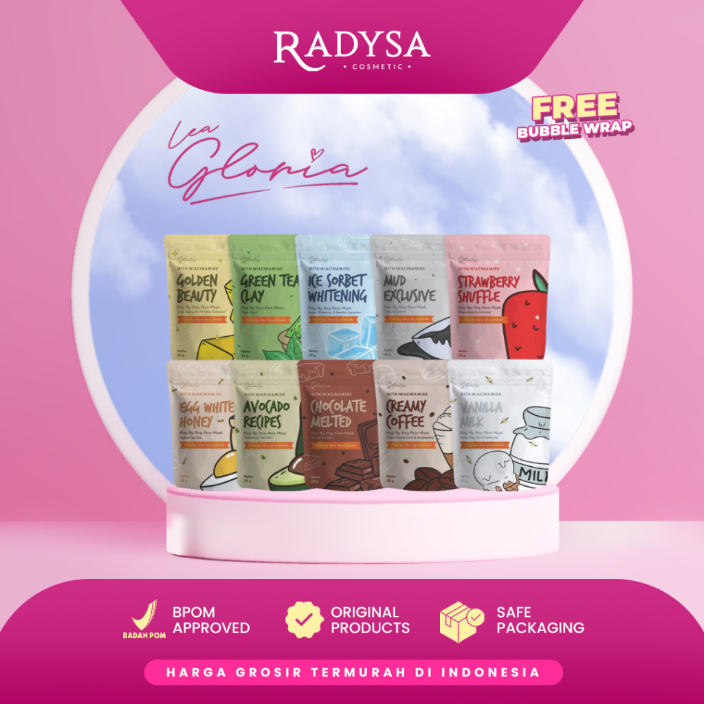 Jual 𝐑𝐀𝐃𝐘𝐒𝐀 - Masker by Lea Gloria 50gram [ BIG SIZE ] Masker Wajah ...
