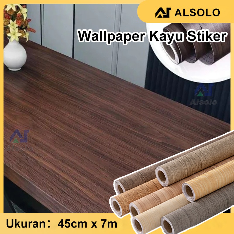 Jual Wallpaper Kayu Stiker / 7M * 45CM / Kayu Stiker Dinding Kayu ...