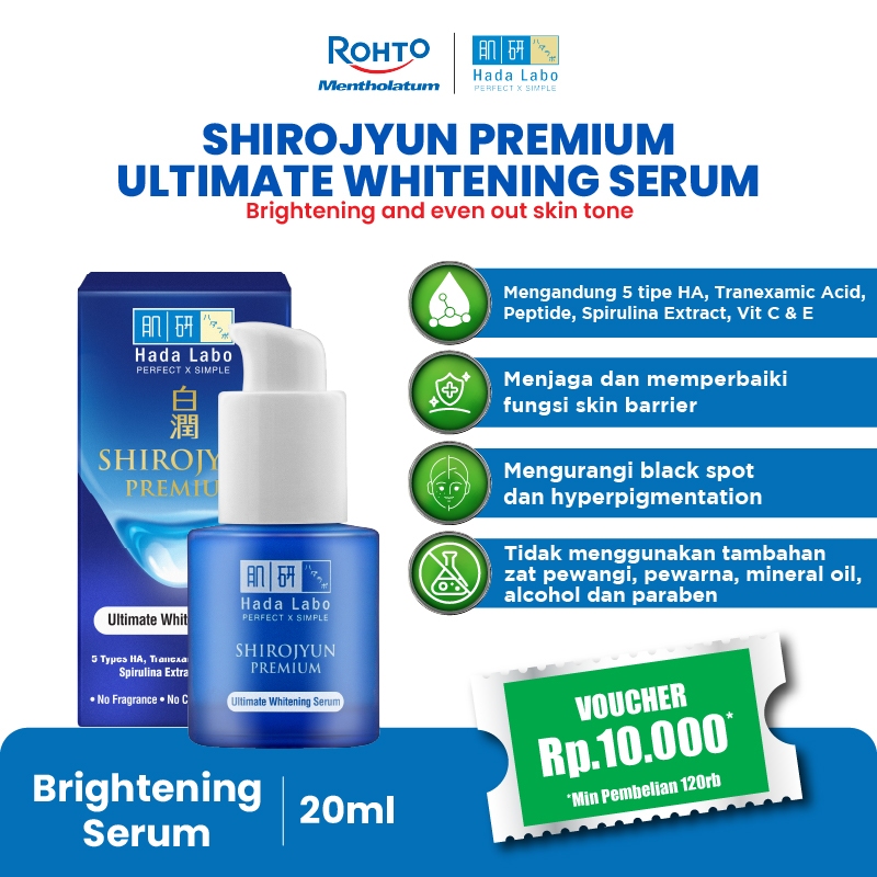 Jual Hada Labo Shirojyun Premium Ultimate Whitening Serum 20 mL ...