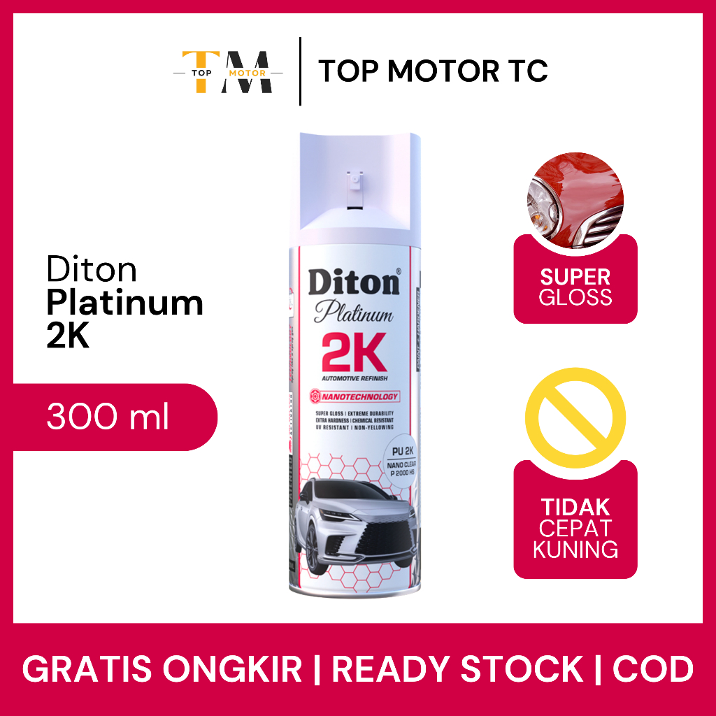 Jual Diton Platinum 2K | Cat Semprot Clear Super Gloss P 2000 HS - Anti ...