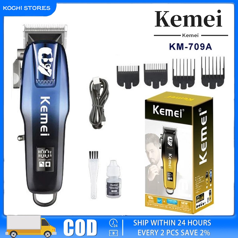 Jual 【Kemei】COD Alat Cukur Rambut Elektrik / Mesin Pemotong Rambut KM-709A Dengan Tampilan ...
