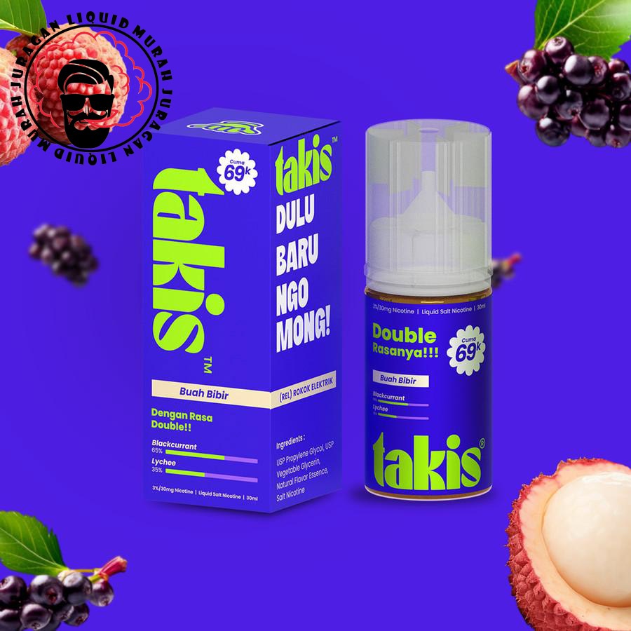 Jual Takis Buah Bibir Blackcurrant Lychee Salt Nic 30ml Liquid Saltnic ...
