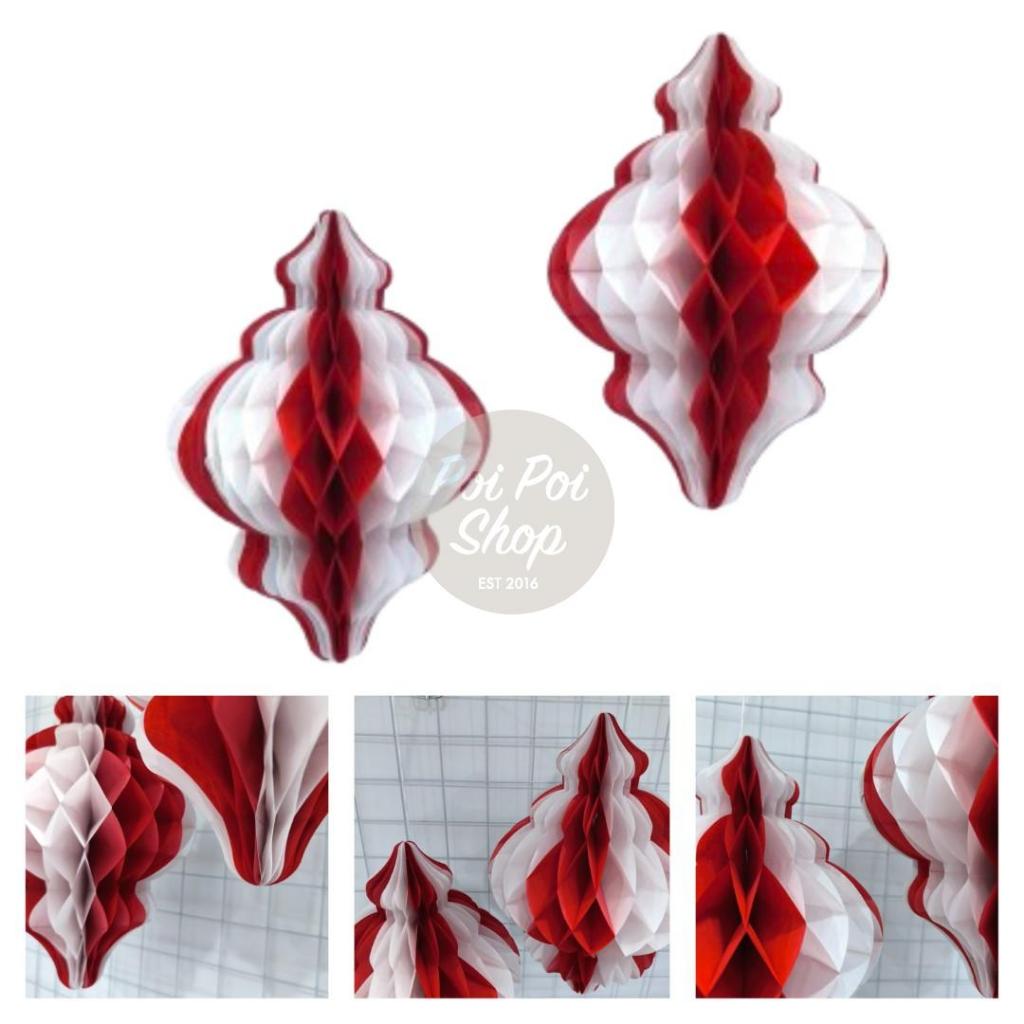 Jual Lampion 17 Agustus Merah Putih Tawon Kubah Kertas Hiasan Gantung ...