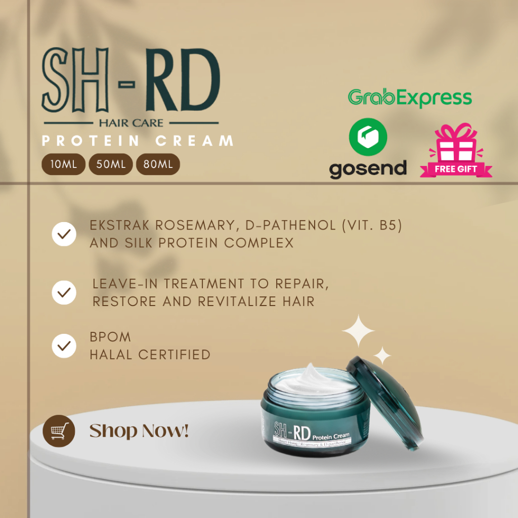 Jual SHRD PROTEIN CREAM 10ml, 50ml | Perawatan Rambut Kering, Rontok ...