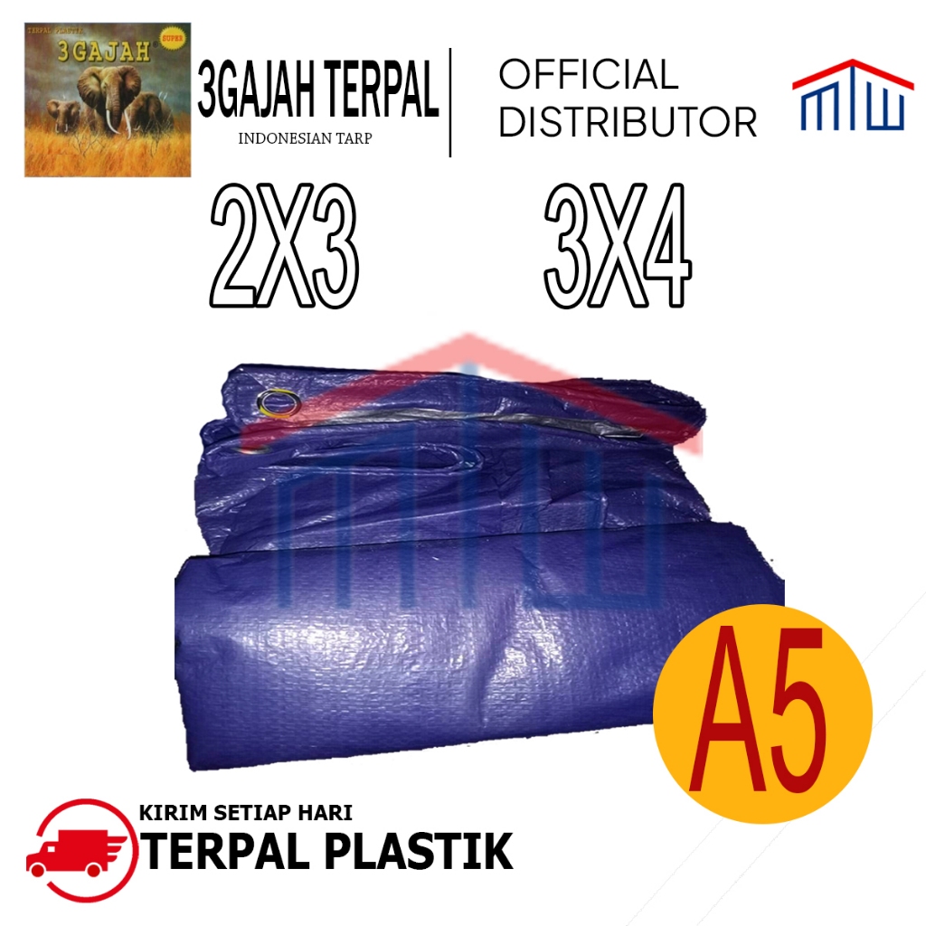 Jual Terpal Plastik Jadi LOKAL A5 Ukuran 3x4 2x3 METER, SIAP PAKAI ...