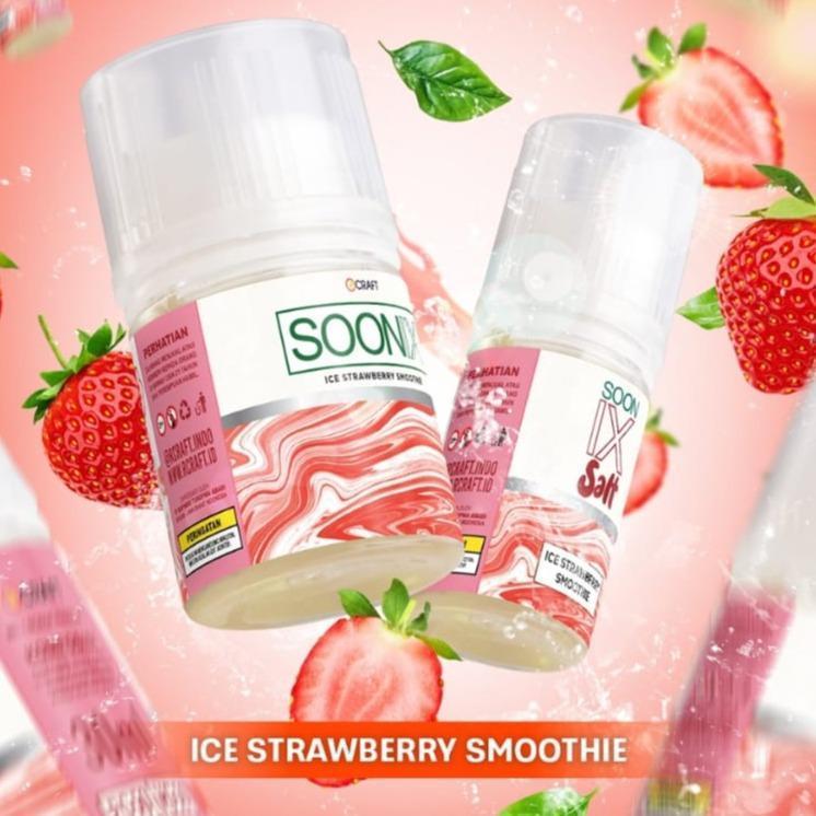 Jual SOONIX STRAWBERRY SMOOTHIES 60ML 3MG BY RCRAFT | Shopee Indonesia