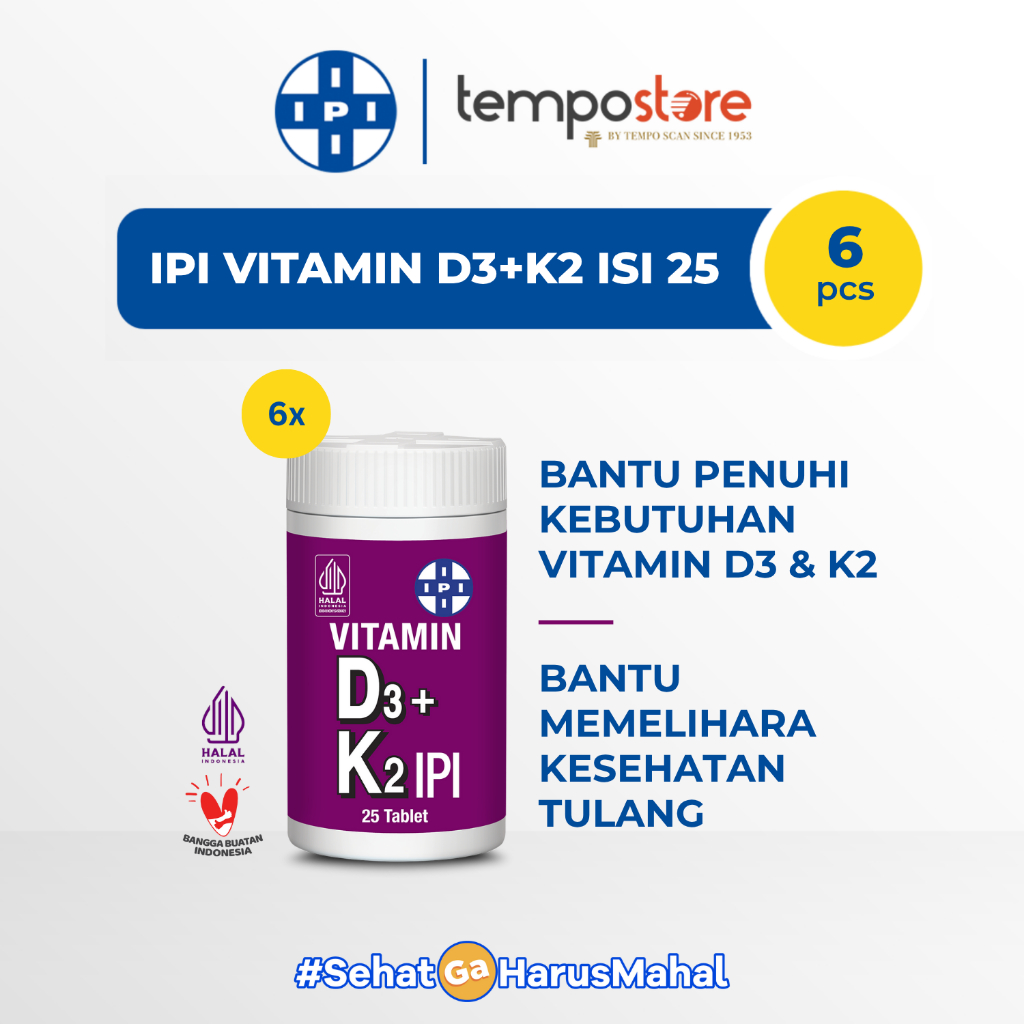 Jual IPI Vitamin D3+K2 [isi 6] [04.2027] | Shopee Indonesia