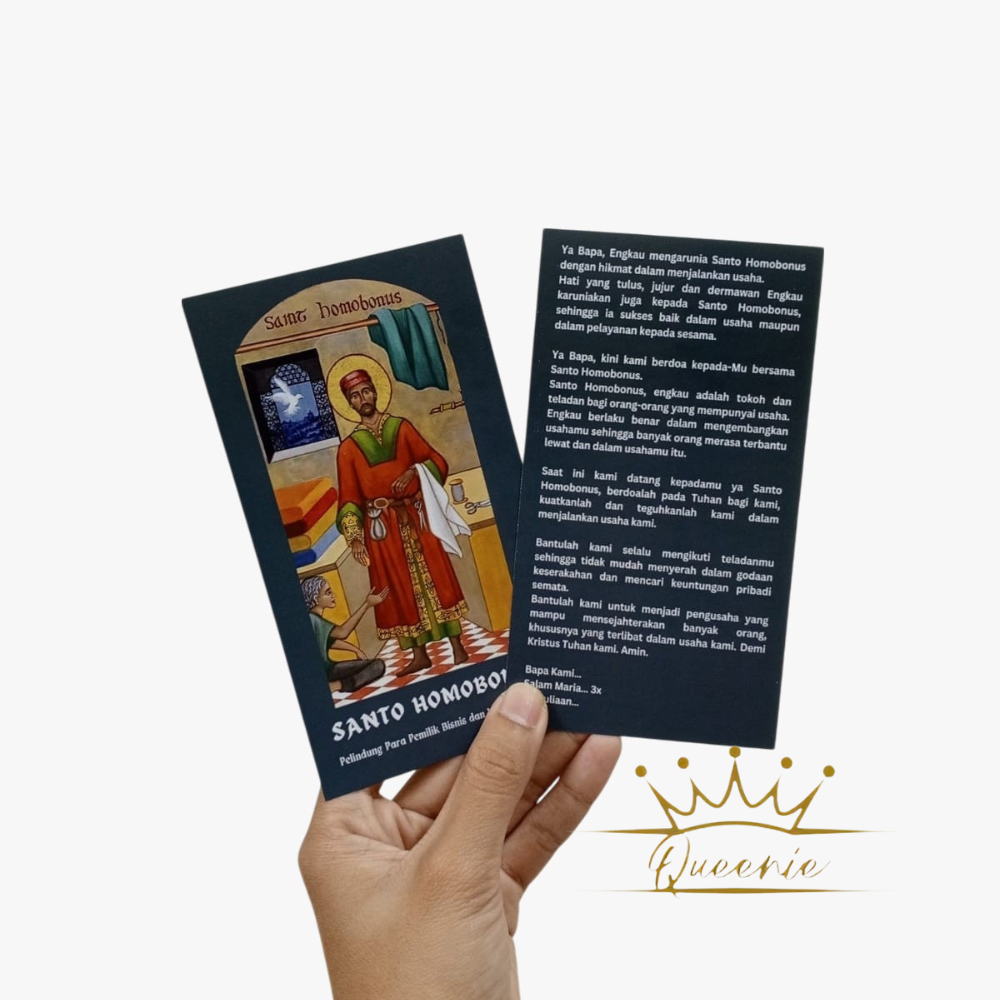 Jual Lembar Doa Santo Homobonus pelindung para pemilik bisnis dan ...