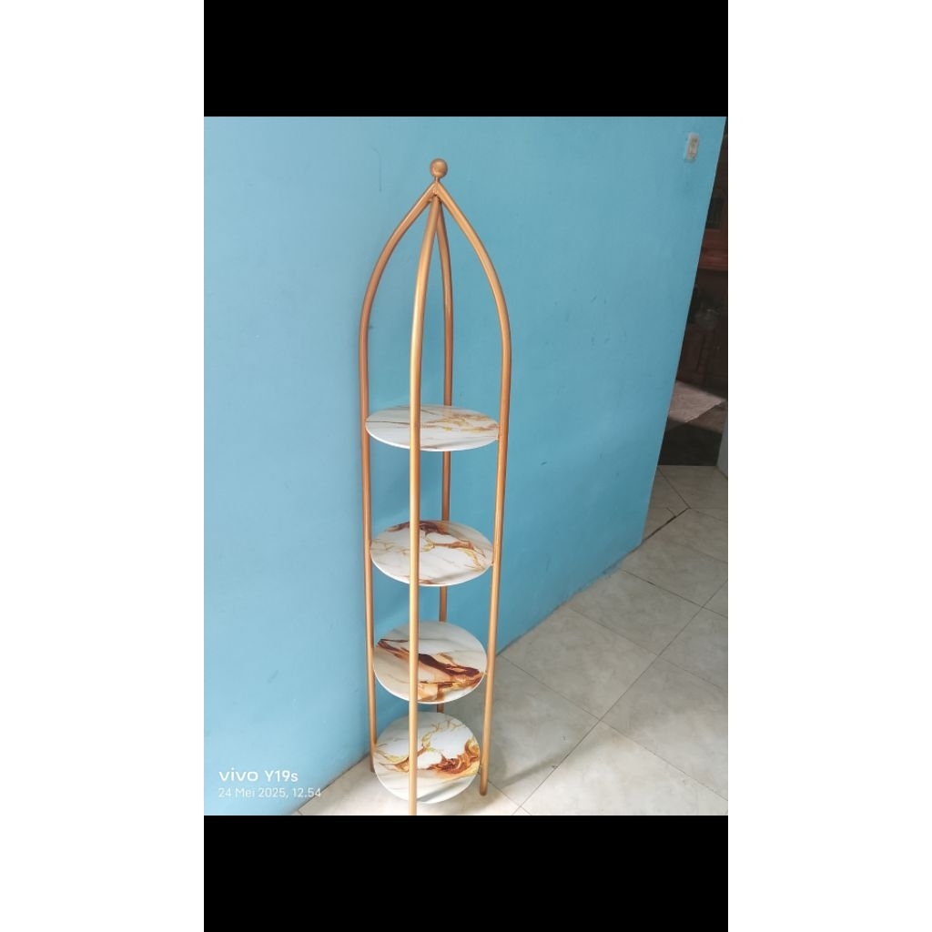 Jual rak sudut rak bunga sultan gold luxury/rak sangkar burung ...