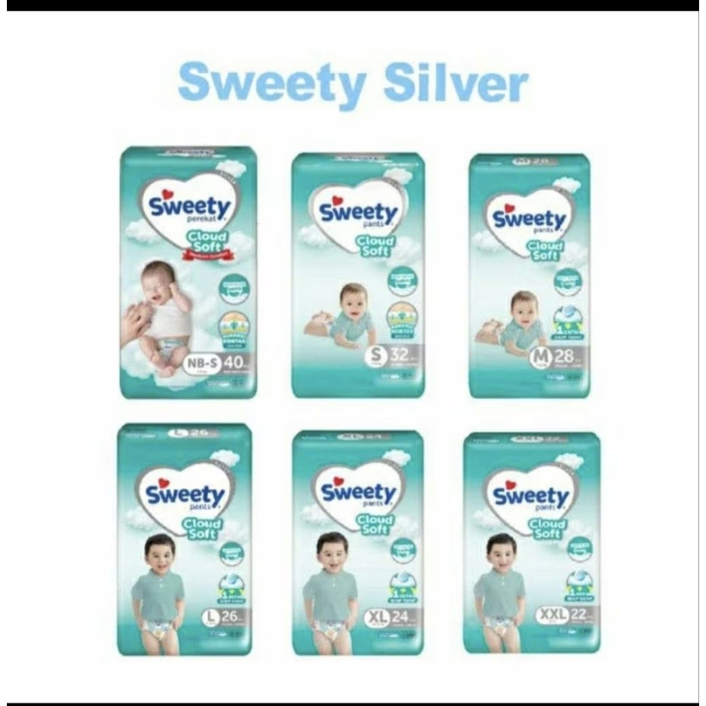 Jual Sweety Silver Pants NBS40/S38/M32/L26/XL24/XXL22 | Shopee Indonesia