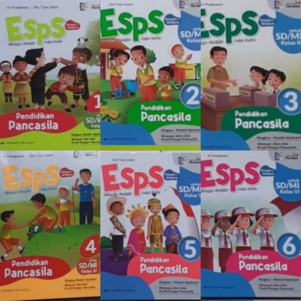 Jual ESPS Pendidikan Pancasila SD Kelas 1 2 3 4 5 6 Erlangga Kurikulum Merdeka | Shopee Indonesia