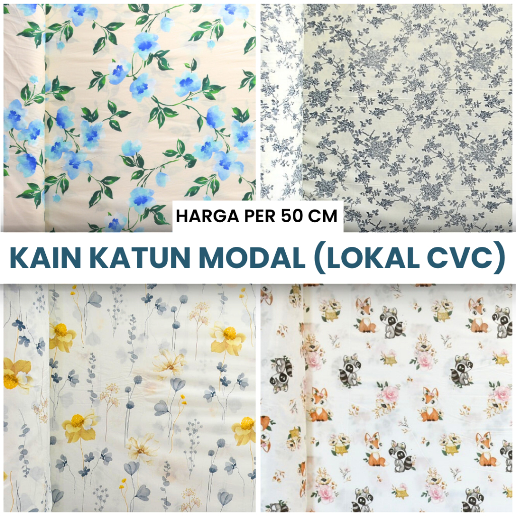 Jual KAIN LABUBU COTTON KATUN MODAL LOKAL CVC PER 50 CM ABSTRAK ENGLAND ...