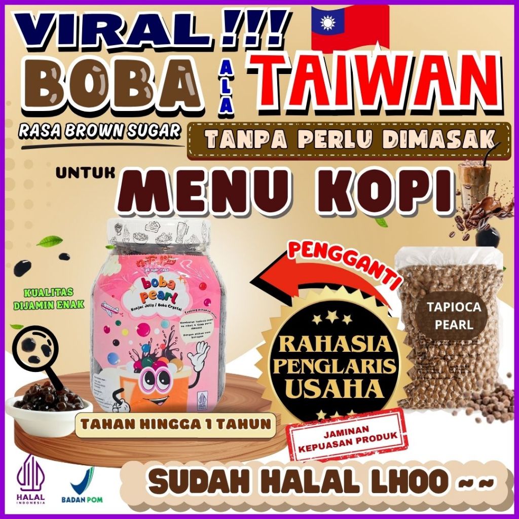 Jual BobaTapiocaPearlSiapSajiPerpaduan MILKLAB Susu UHT Original - Boba Pearl Brown Sugar 500 ...