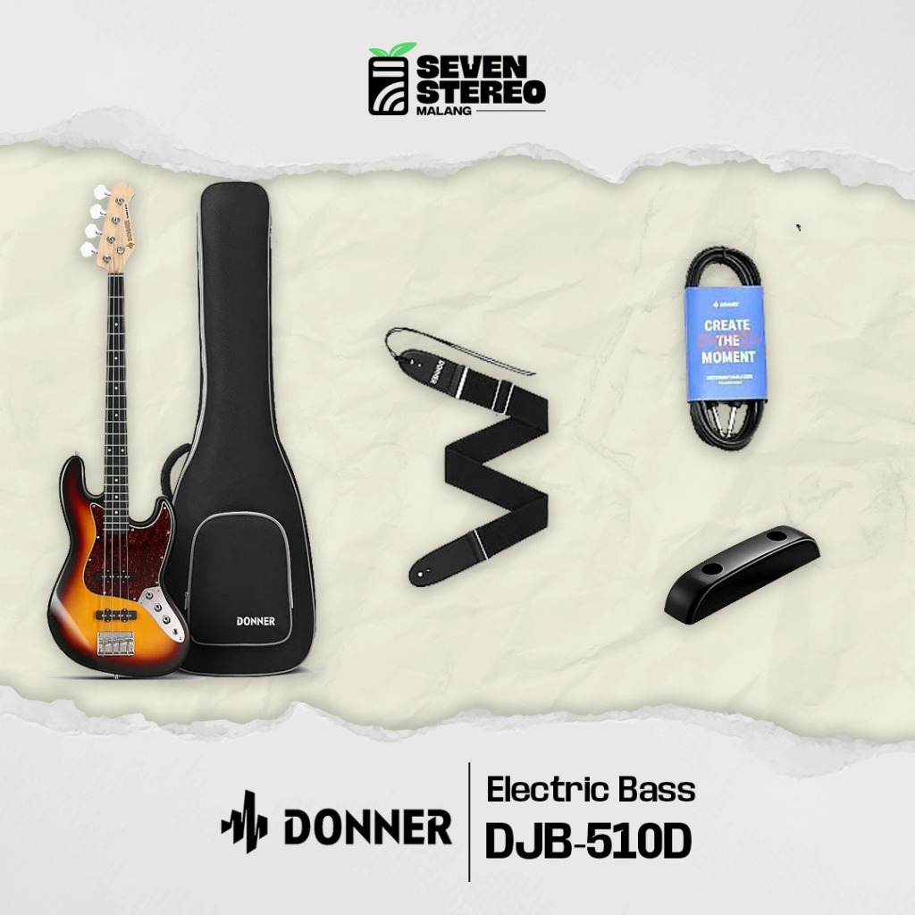 Jual Donner DJB-510D JB-Style Electric Bass Guitar with Accessories ...