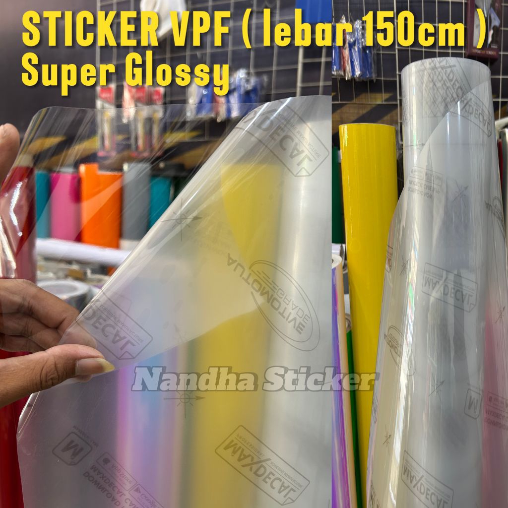 Jual STIKER SKOTLET TRANSPARAN VPF SUPER GLOSSY (LEBAR 150CM ) | Shopee ...