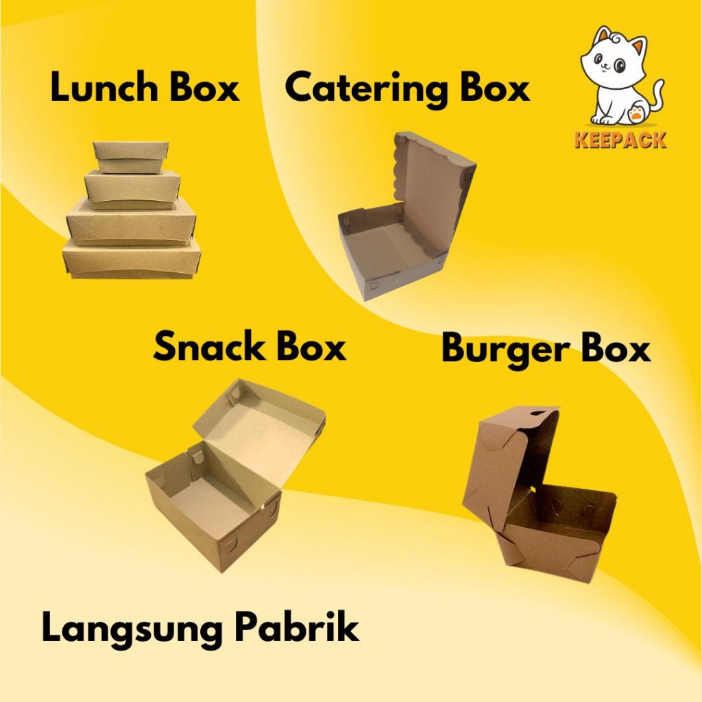 Jual PAPER LUNCH BOX / KOTAK MAKAN NASI / DUS COKLAT KRAFT TAKEAWAY ...