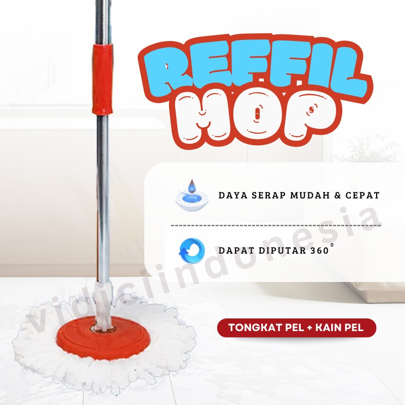 Jual Refill Alat Pel Mop / Tongkat + Kain Pel Cadangan Handle / Alat ...