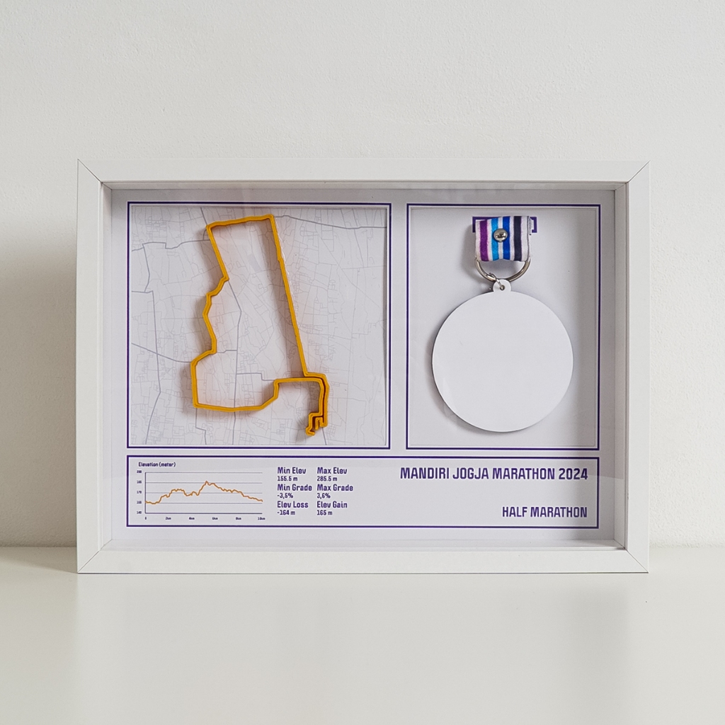Jual medal display frame kit half maraton mandiri jogja marathon 2024 ...