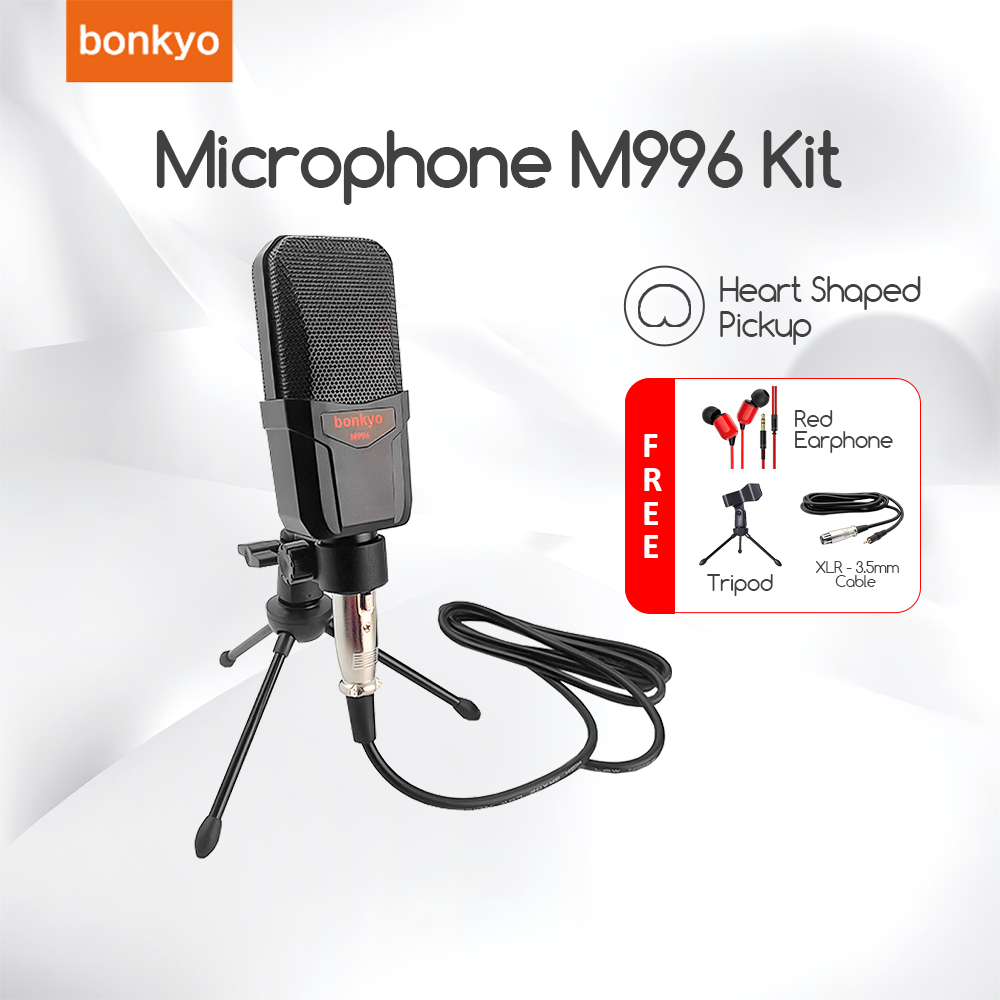 Jual Bonkyo M996 mikrofon kabel tripod kelas profesional , penerimaan ...